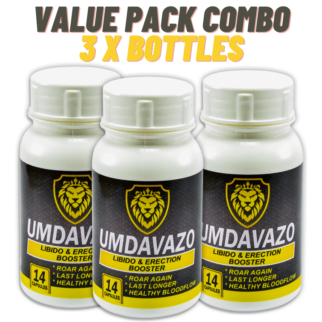 3 Bottles Umdavazo Libido & Erection Booster 14’s – Umdavazo